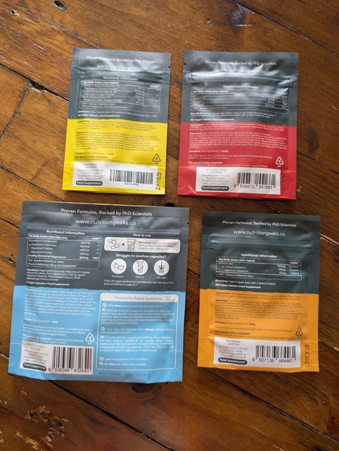 NUTRITION GEEKS BUNDLE includes Turmeric, Iron, Magnesium and B12 £21. ...
