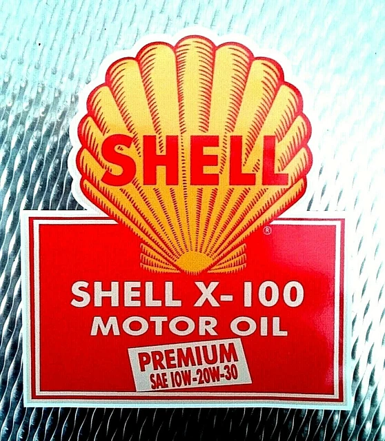 &SHELL X - 100" Sticker / Decal Petrol Logo Garage Gas Station Promo ...