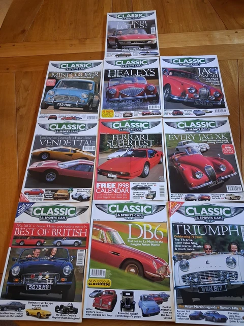 VINTAGE CLASSIC & Sports Car Magazine Bundle x 10 1997 & 1998 £21.50 ...