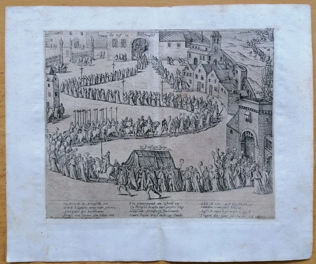 HOGENBERG ORIGINAL KUPFERSTICH Geschichtsblätter Einzug Brüssel - 1588 EUR 50,00 - PicClick DE