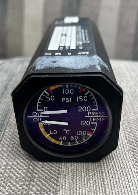 SMITHS OIL PRESSURE/TEMPERATURE Indicator Aircraft Cockpit Gauge, £59. ...
