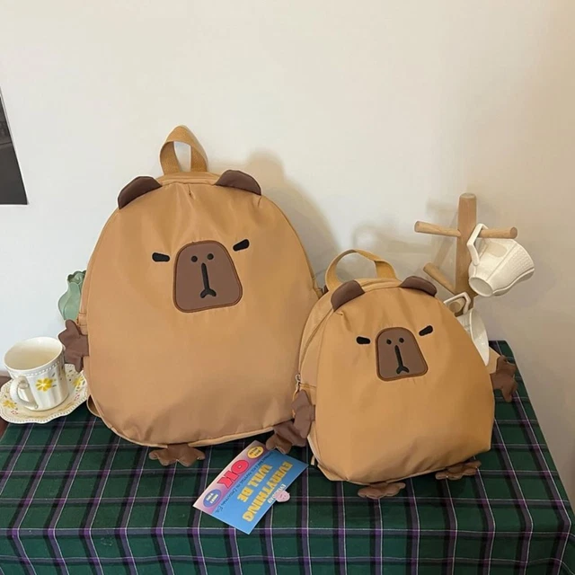 TRAVEL BACKPACK CAPYBARA Backpack Nylon Laptop Backpack Cartoon Book ...