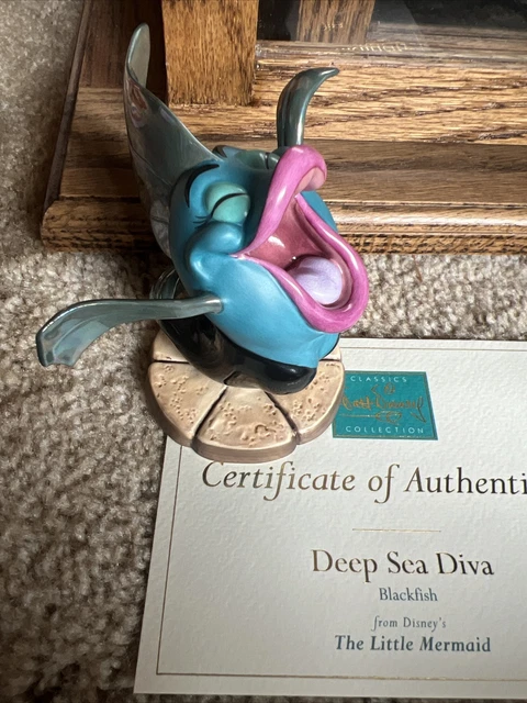 WDCC DISNEY FIGURINE The Little Mermaid Deep Sea Diva Singing Fish W ...