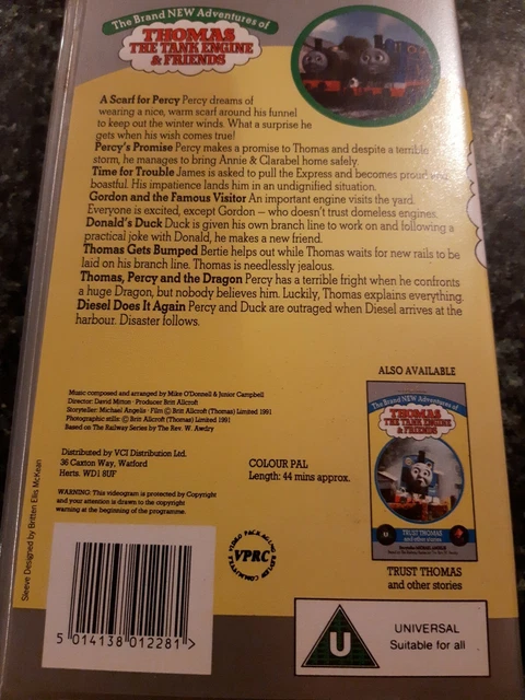 THOMAS THE TANK Engine Vhs Video Tape Time for trouble and other ...