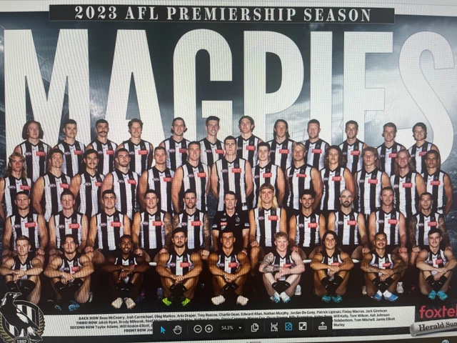 2023 COLLINGWOOD MAGPIES AFL football team poster, FREE POST BIG ...