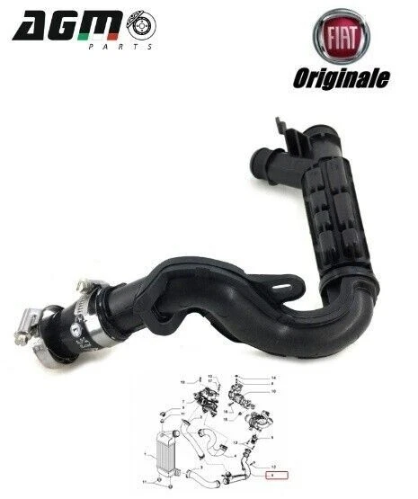 MANICOTTO TUBO ALTAPRESSIONE Intercooler Originale Fiat Scudo 2.0 D ...