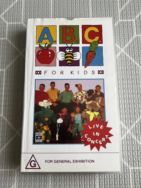 ABC FOR KIDS Live In Concert (1993) VHS Tape - ABC Video - The Wiggles ...