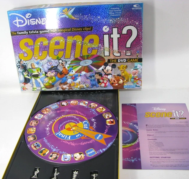 DISNEY SCENE IT Family Trivia Board Game DVD Original Complete!! 2004 £ ...