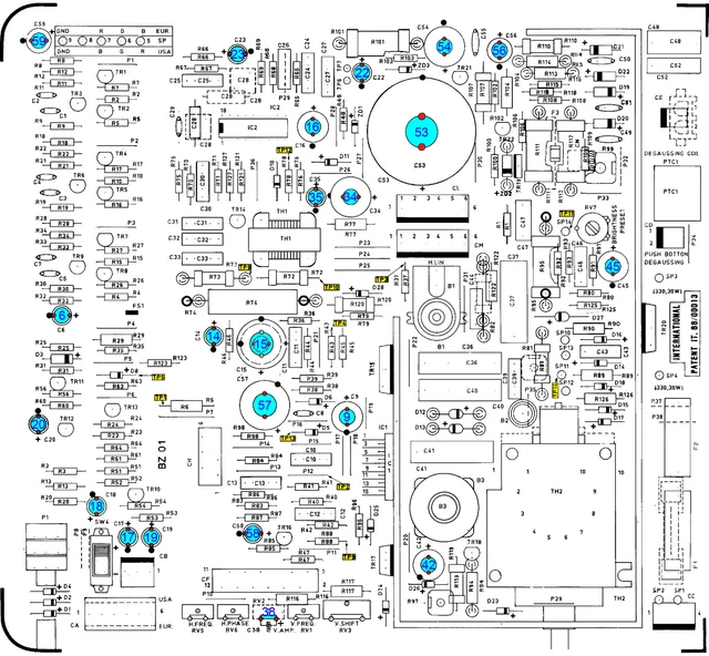 HANTAREX MTC 9000 9110 Full CAPKIT UK/Europe Chassis Inc E/W Board [UK ...