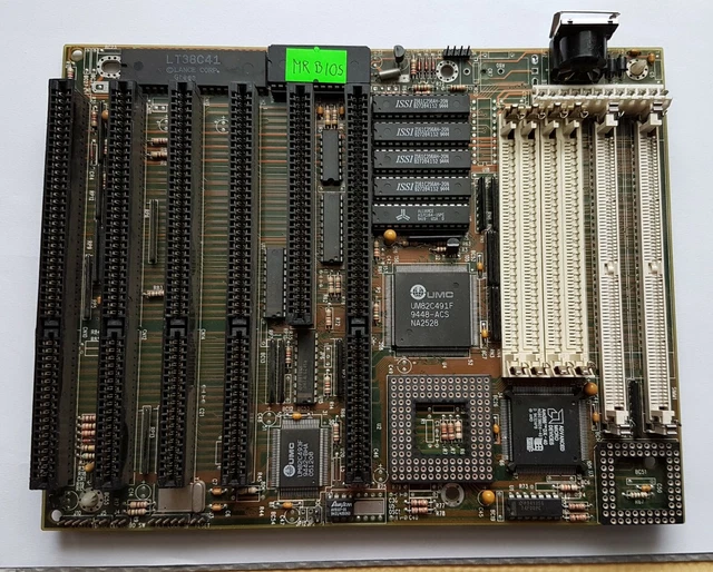 VINTAGE AT MOTHERBOARD PC 386 UMC 491F from 486 Simm 72pin Mr BIOS ...