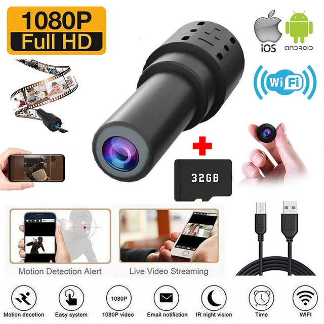 MINI HIDDEN SPY Camera Micro HD 1080P Security IP DVR Home Security ...