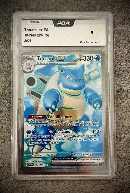 CARTE POKÉMON TORTANK Ex FA - FR - EV3.5/151 - 184/165 - Gradé PCA 9 ...