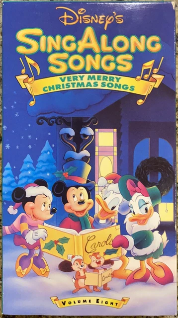 DISNEY’S SING ALONG Songs Very Merry Christmas (VHS Video Tape) Vol 8 ...