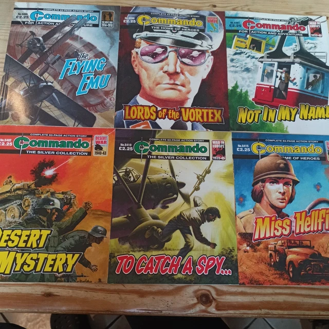 COMMANDO COMICS JOB Lot Of 6, Bundle 6 number range 5385-5415 £5.45 ...
