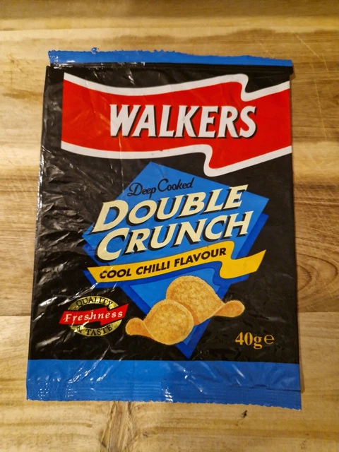 RARE VINTAGE WALKERS Crisp Packet (Empty) 1995 Double Crunch Cool ...