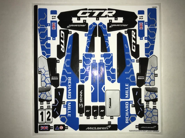 LEGO 42123PCSK01 TECHNIC Sticker Sheet for Set 42123 - (72203/6323435 ...