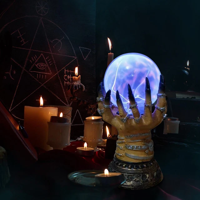 BALL CRYSTAL HALLOWEEN Witch Animated Gemmy Fortune Prop Teller Spirit ...