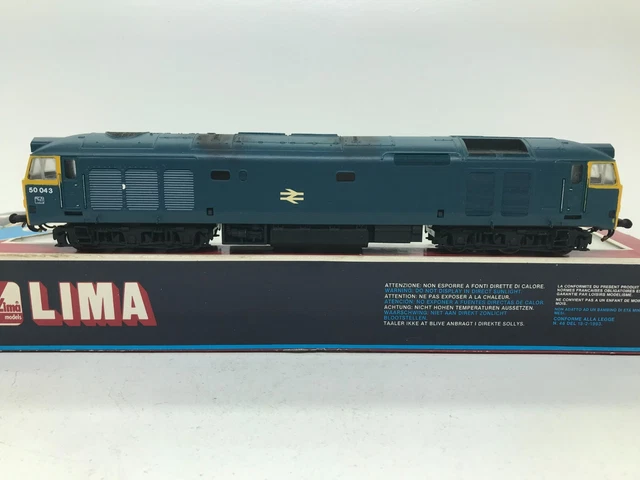 LIMA OO GAUGE Br Blue Class 50 Diesel Locomotive 50043 + Detailed ...