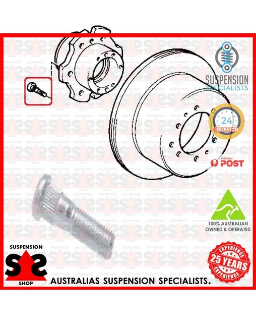 WHEEL STUD SUIT TOYOTA Hilux Iv Pickup (_N5_, _N6_) 2.2 4WD (YN67 ...
