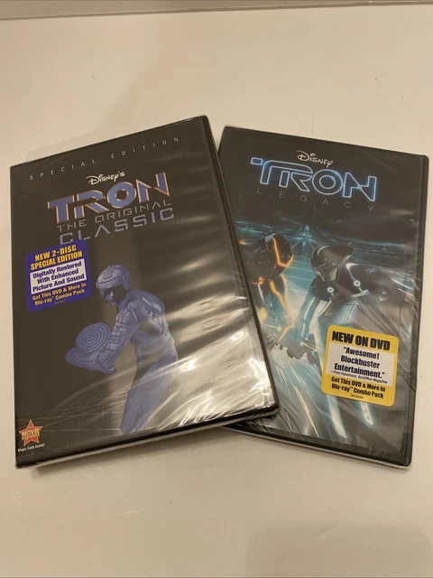 DISNEY DVD TRON Bundle: Tron Original Classic-New And Tron Legacy-New £ ...