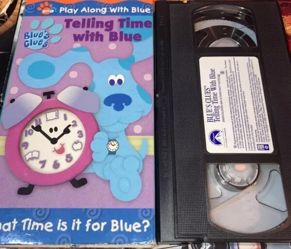 VTG BLUES CLUES Telling Time With Blue VHS VCR 2002 Play Along Nick Jr ...