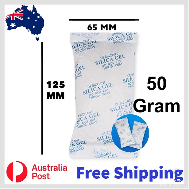50GM REUSABLE SILICA Gel Packets Desiccant Moisture Absorber Packs Food ...