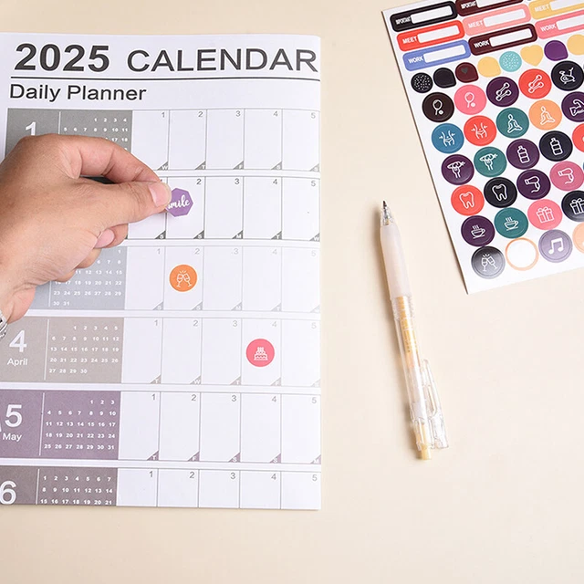 2025 CALENDAR PLANNER Sheet Large Wall Calendar To Do List Yearly ...