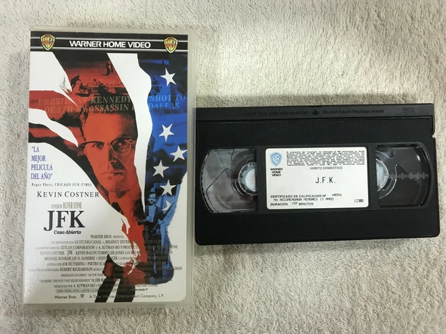 JFK CASE OPEN VHS Tape Kevin Costner Warner Bros Tommy Lee Jones £13.50 ...