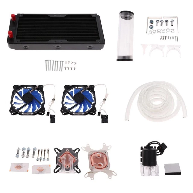 LIQUID COOLING RADIATOR Kit For PC Pump Kit CPU Video HeatSink3 £97.46 ...