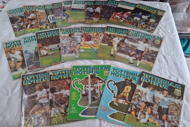 25 TOTTENHAM HOTSPUR Home Progs (Season 1980-81) + Cardboard Binder £17 ...