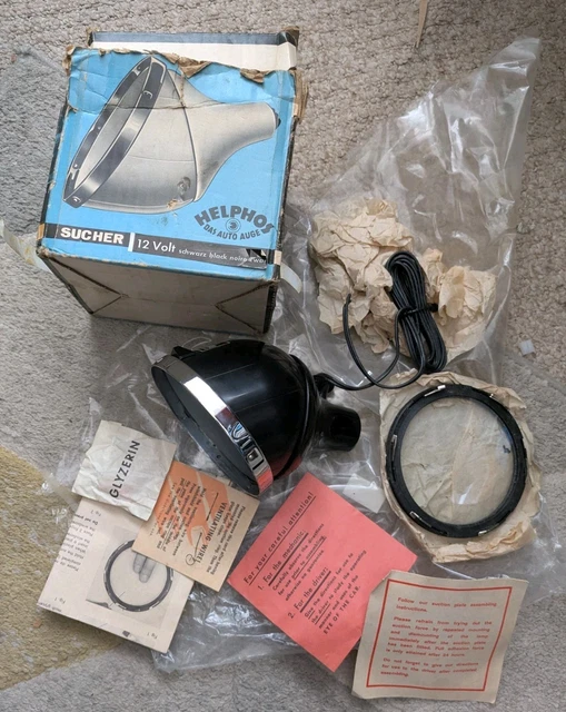 NEW OLD STOCK Vintage HELPHOS Hand Operated Windscreen Suction Rally ...