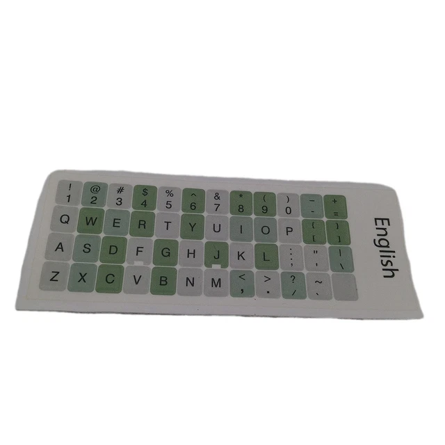 2 UNIVERSAL ENGLISH Keyboard Stickers Keyboard Letters QWERTY Green ...