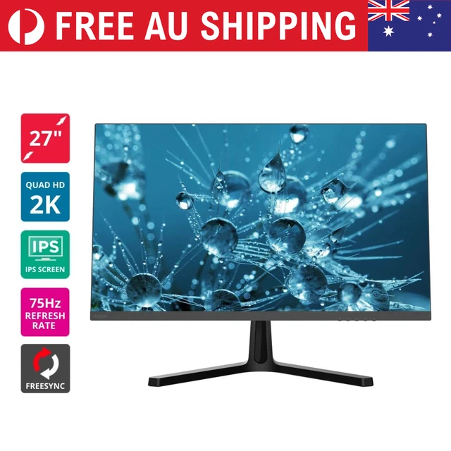 KOGAN 27& QHD 75Hz Frameless FreeSync Monitor (2560 x 1440), 27 Inch ...
