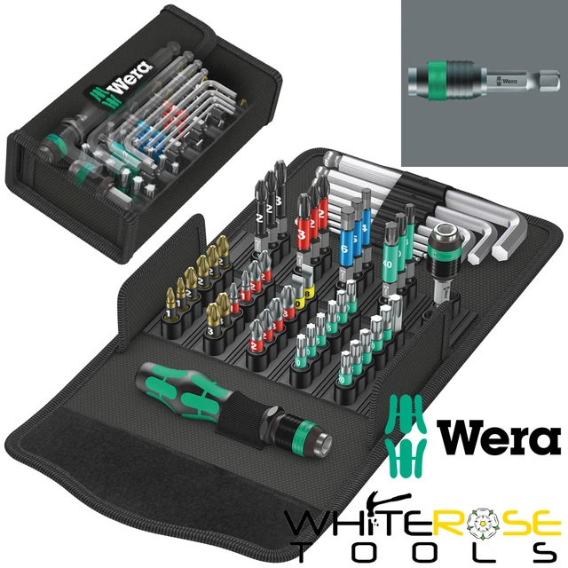 WERA KRAFTFORM KOMPAKT 100 Compact Screwdriver Bit Service Kit Set 52pc ...