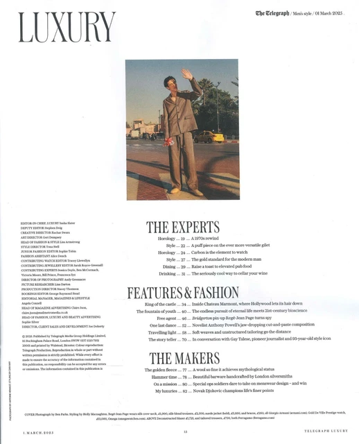MAGAZINE DE LUXE Telegraph: Regé-Jean Page, Anthony Powell, Mode, 1.3. ...