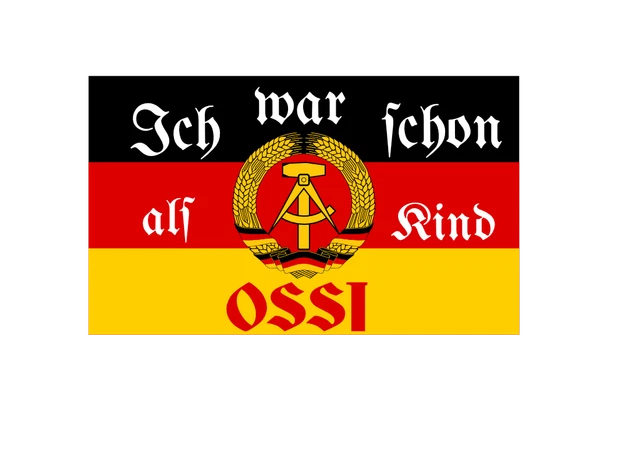 DDR FLAGGE MIT Spruch Aufkleber/Wandtattoo-Helmaufkleber-Personalisiert ...