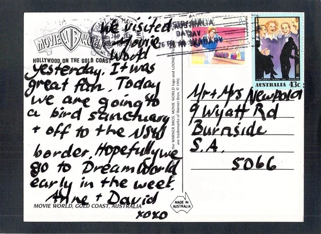F0537 AUSTRALIA Q Gold Coast Movie World PU postcard $10.70 - PicClick AU
