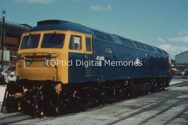 RAIL 35MM COLOUR Slide 47403 Class 47 Crewe Works 06/06/1981 #EI983 £4. ...