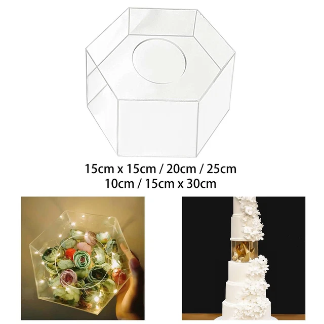 CAKE RISER, CLEAR Acrylic Fillable Cake Stand, Cake Display Stand ...