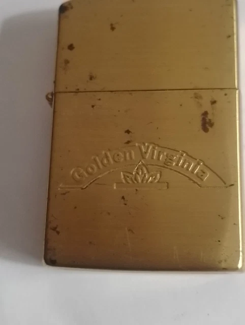 RARE VINTAGE GOLDEN Virginia Flip Top Brass Petrol Lighter £16.32 ...