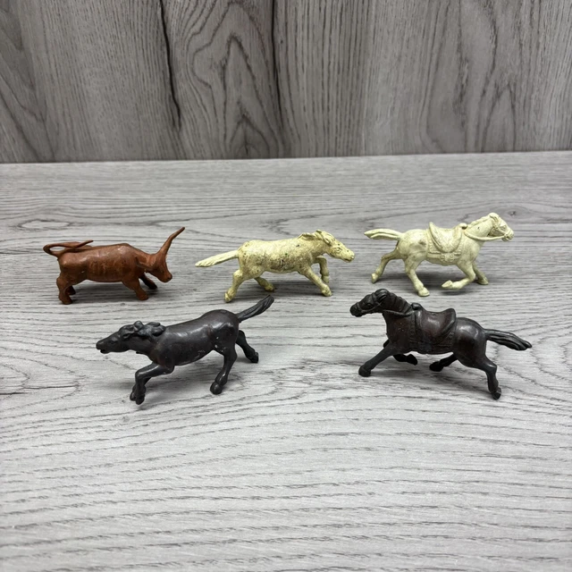 VINTAGE 1960S MARX? Fat Body Steer 50mm Tall Rubber Vinyl Western ...