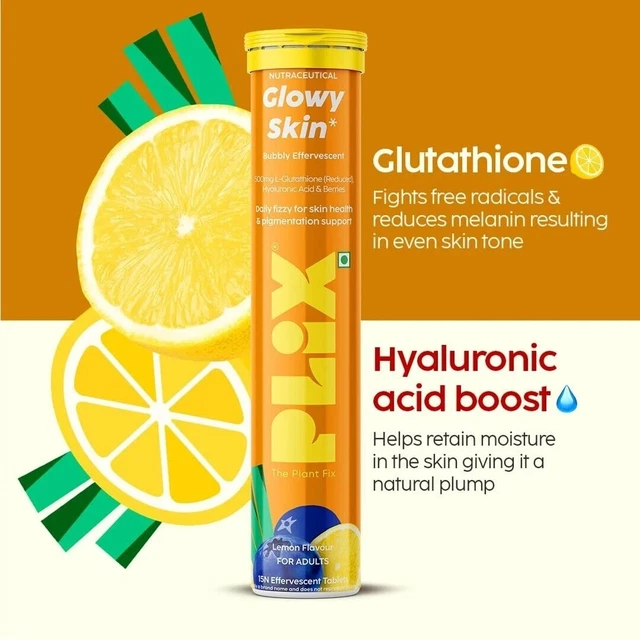 PLIX - THE PLANT FIX Glutathione 15 Tablets With Vitamin C Pack Of 4 ...