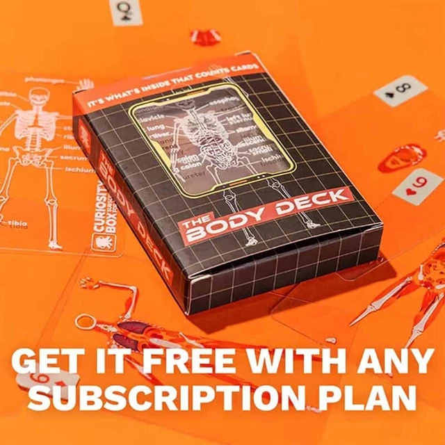 HUMAN SKELETON PLAYING Cards Anatomy Teach Cards Anatomy Art Card Deck ...