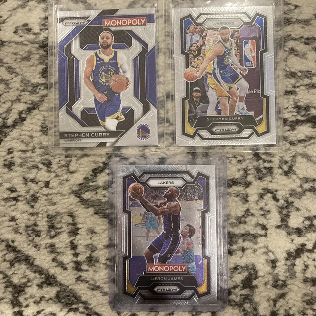 LOTTO DI 3 monopoli Lebron James e Steph Curry Prizm 🙂 EUR 6,75 ...
