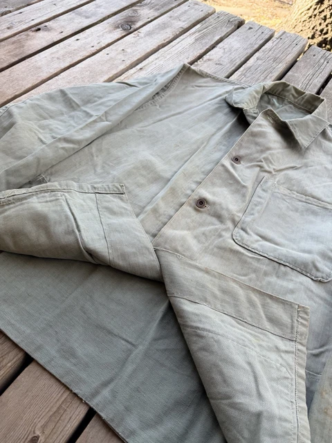 1940S VINTAGE WWII WW2 USMC Marines HBT P41 P-41 Jacket Shirt Named Two ...