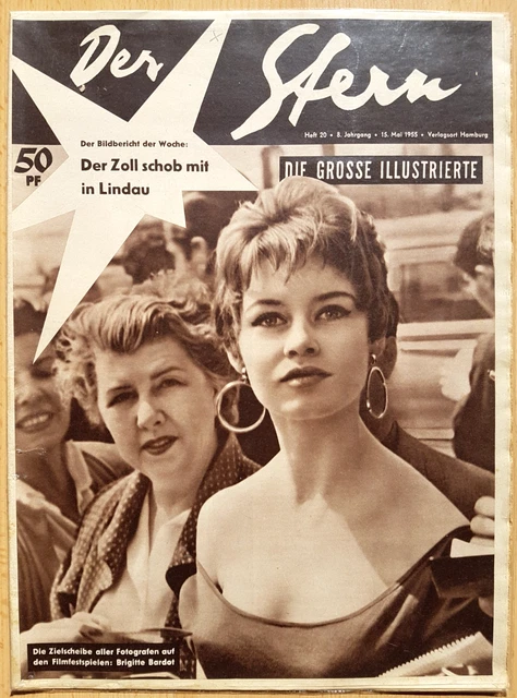 BRIGITTE BARDOT EN Couverture Magazine Allemand "Der Stern" 1955 Fest ...