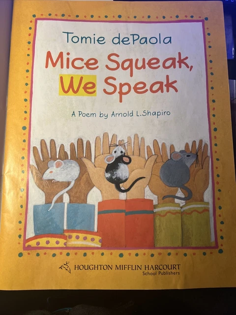 MICE SQUEAK WE Speak Children's Learning Big Book Tomie dePaola $13.99 ...