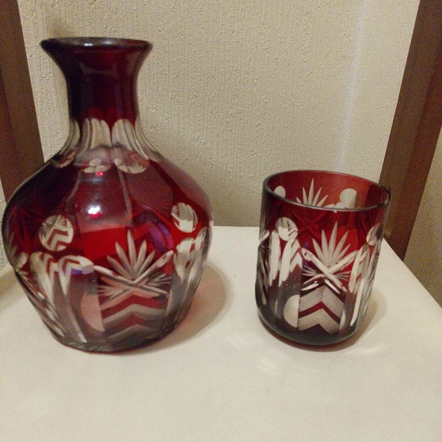 JAPANESE EDO KIRIKO Water Pitcher Set With Translation £59.77 - PicClick UK