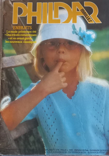 CATALOGUE TRICOT PHILDAR N°58 Modeles Enfants Ete 1978 Vintage Ancien EUR 4,85 - PicClick FR