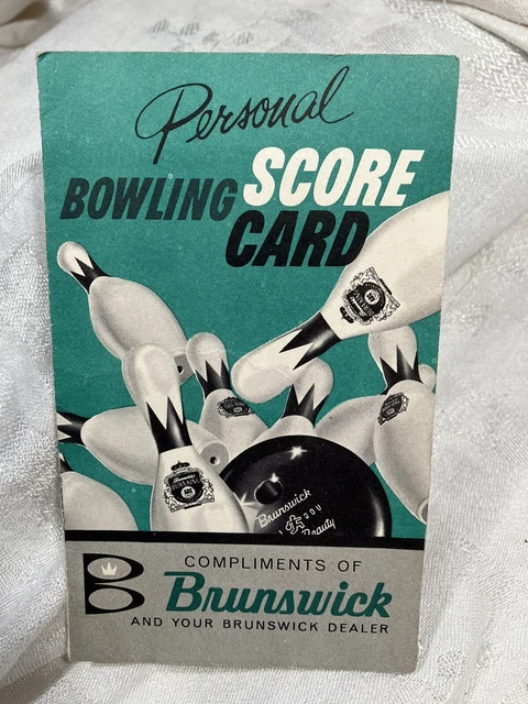 VINTAGE 1960’S BRUNSWICK Personal Bowling Score Card £7.07 - PicClick UK